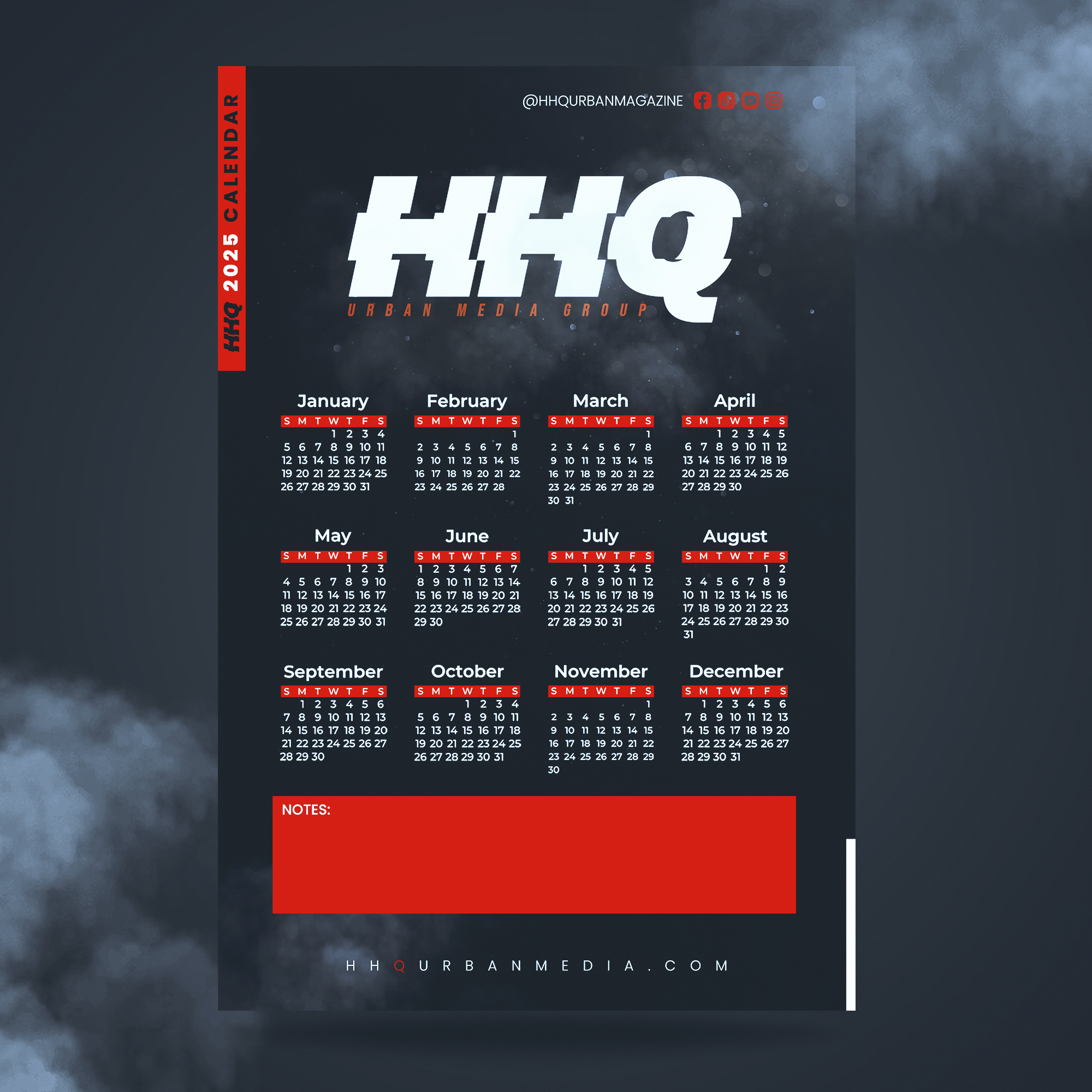 HHQ 11X17 MINI POSTER CALENDAR